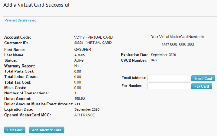 Issuing a Virtual Card - Comdata Resource Center