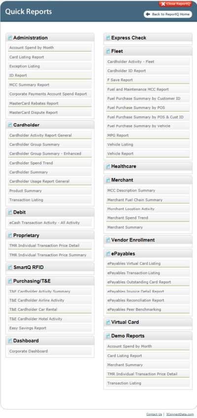 Accessing and Running a reportQ Quick Report - Comdata Resource Center