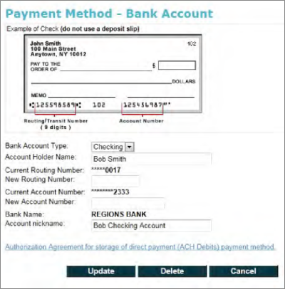 Editing an Existing Bank Account - Comdata Resource Center