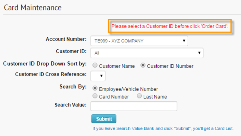Classic Card Maintenance: Ordering a Proprietary Card - Comdata ...