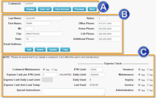 Performing Codeword Maintenance - Comdata Resource Center