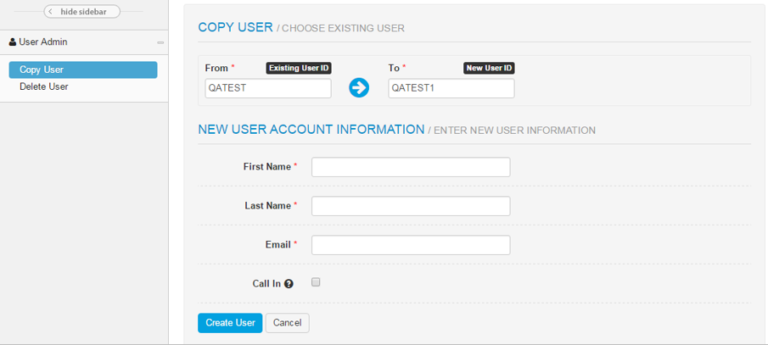 Copying and Deleting Users - Comdata Resource Center