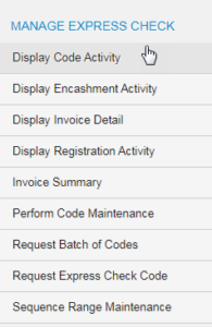 Display Code Activity - Comdata Resource Center