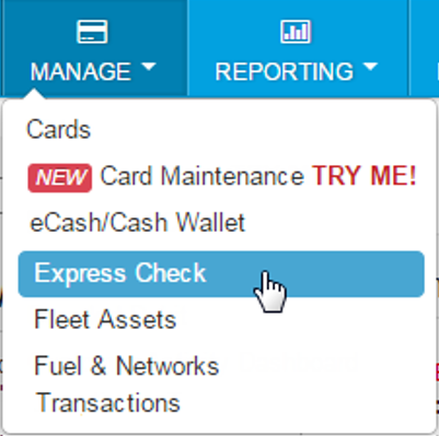 Retrieve an Express Code - Comdata Resource Center