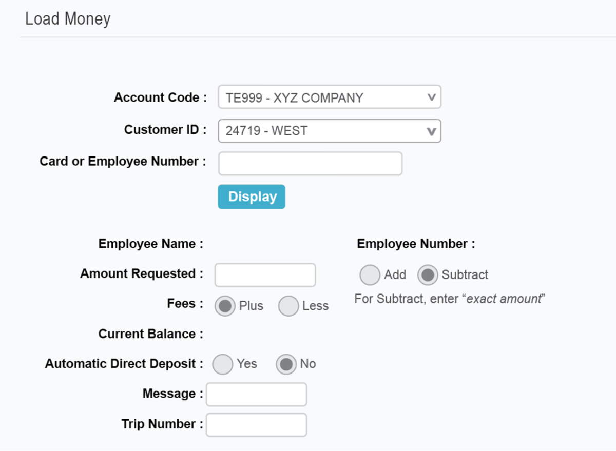 Load Money with Express Cash - Comdata Resource Center