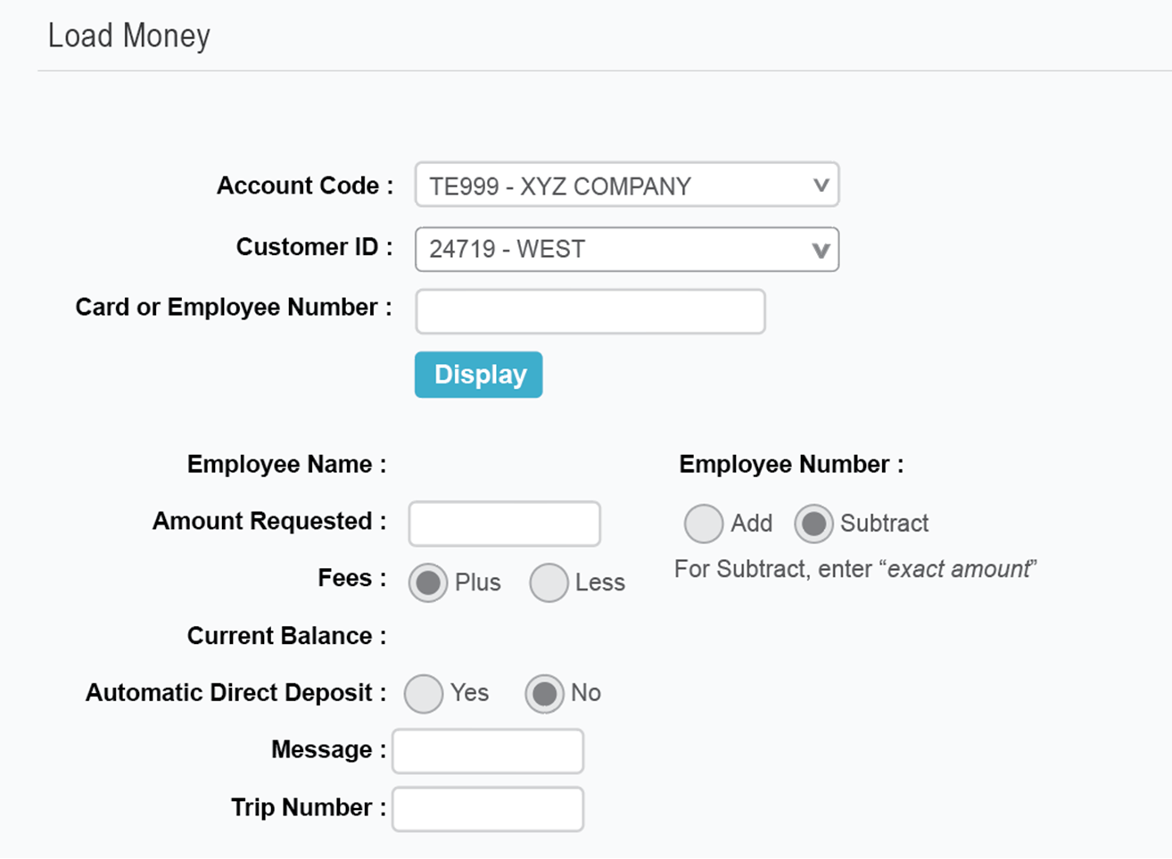 Load Money with Express Cash - Comdata Resource Center