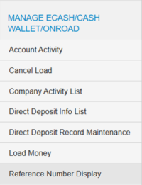 Use Reference Number Display - Comdata Resource Center