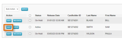Perform Cardholder ID Maintenance - Comdata Resource Center