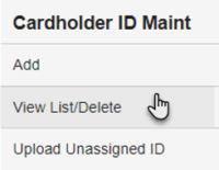Perform Cardholder ID Maintenance - Comdata Resource Center
